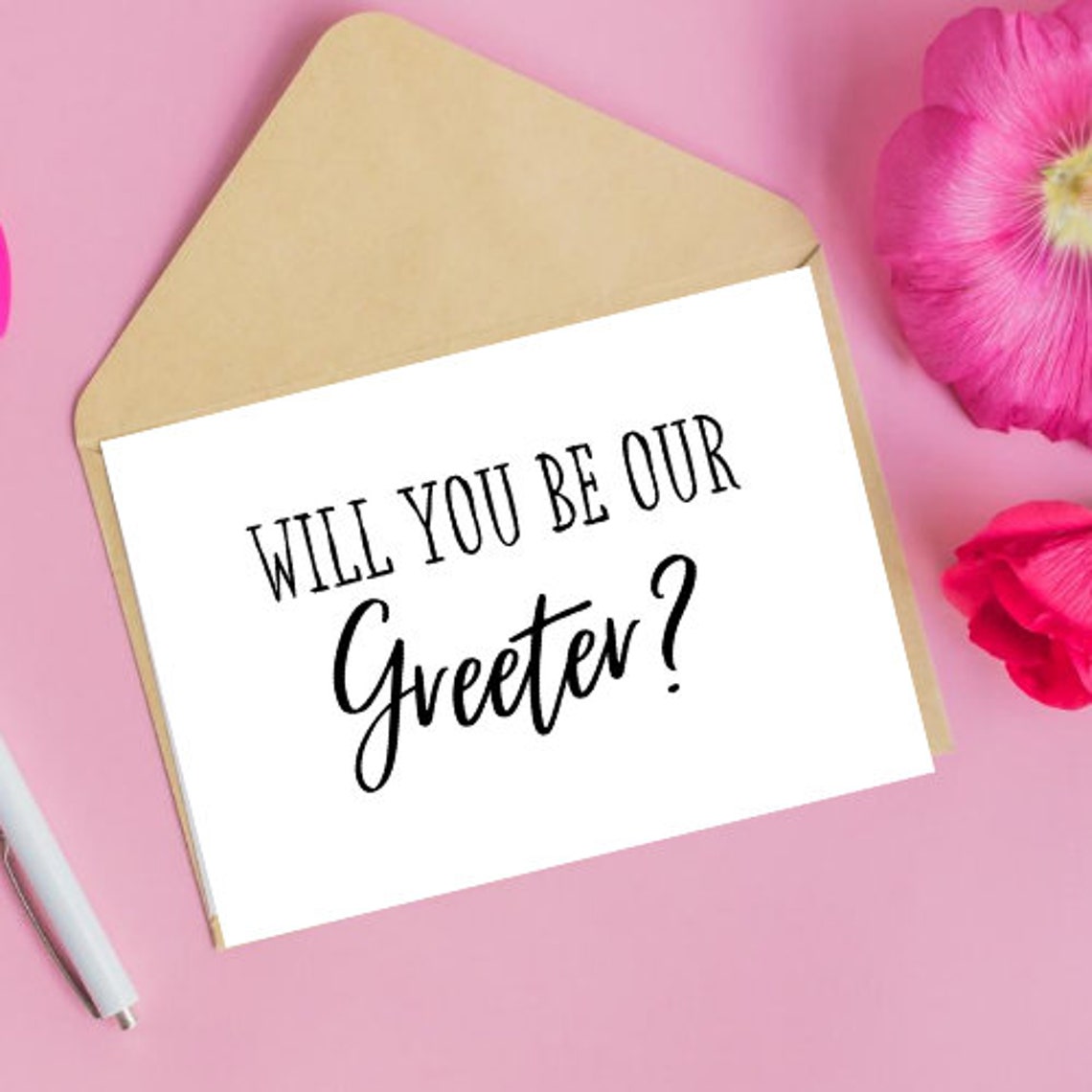 Will You Be Our Greeter Greeter Proposal Greeter Card Gift - Etsy