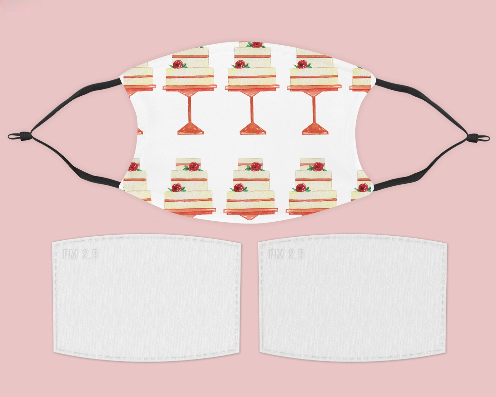 Cake Themed Face Mask Face Mask Reusable Wedding Masks | Etsy