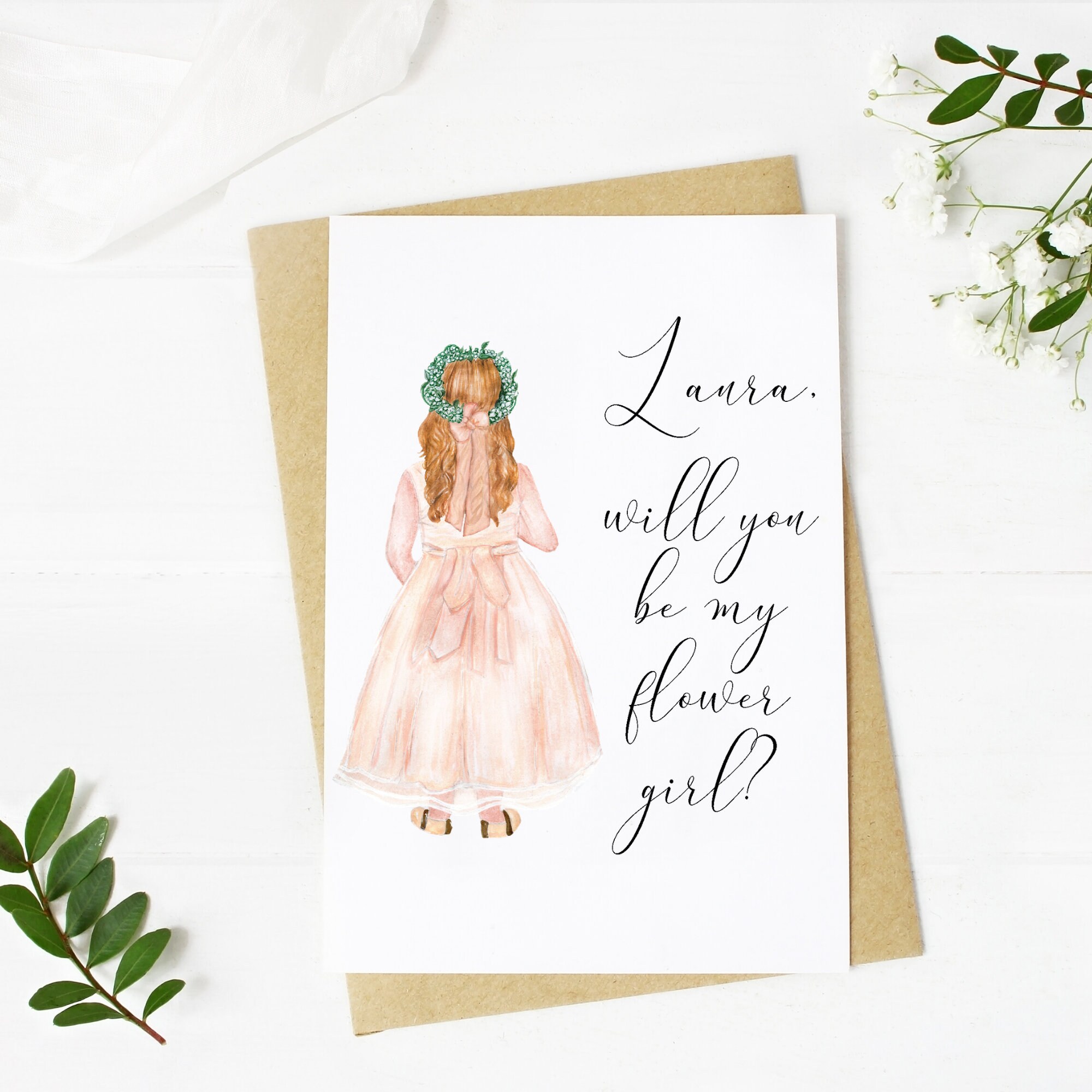 Personalized Flower Girl Proposal Card Flower Girl Card - Etsy