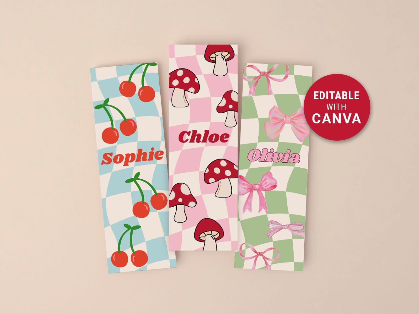 EDITABLE Custom Bookmarks Canva Personalized DIY Bookmark Printable ...