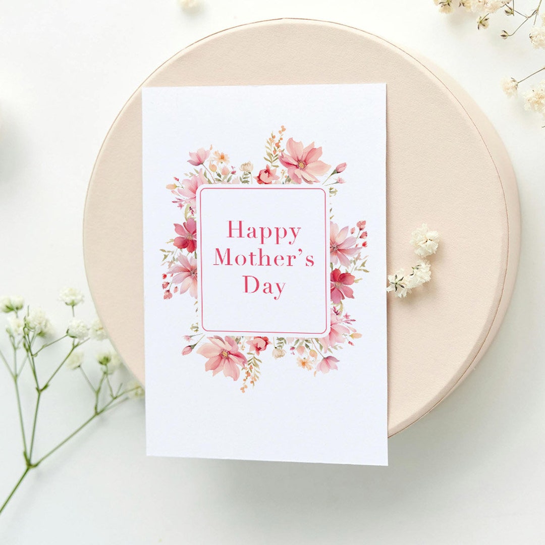 PRINTABLE Mother's Day Card, Blank Instant Downloadable Card for Mom ...