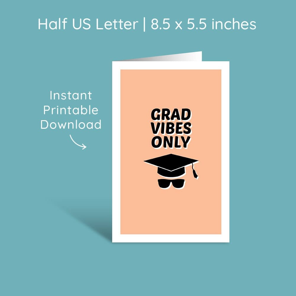 Graduation Card Printable Instant Downloadable Blank Card for Graduate ...