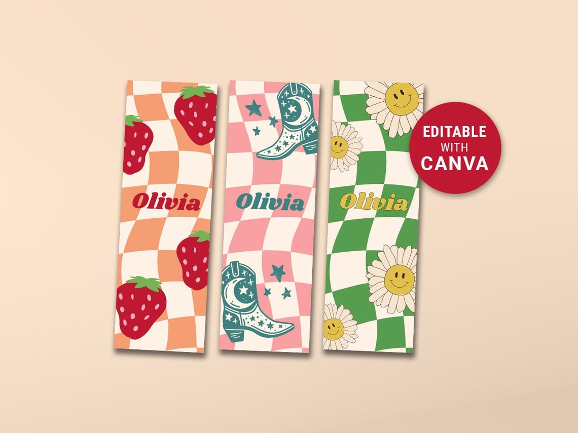 EDITABLE Custom Bookmarks Canva Personalized DIY Bookmark Printable ...