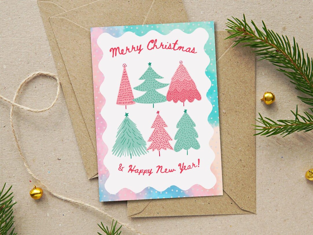 EDITABLE Christmas Card Template Canva Blank Printable Christmas Card ...
