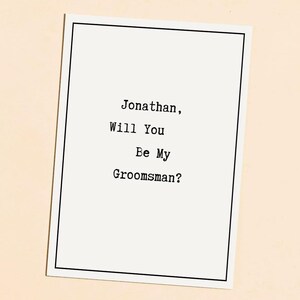EDITABLE Personalized Groomsmen Proposal Card Template Canva Will You ...