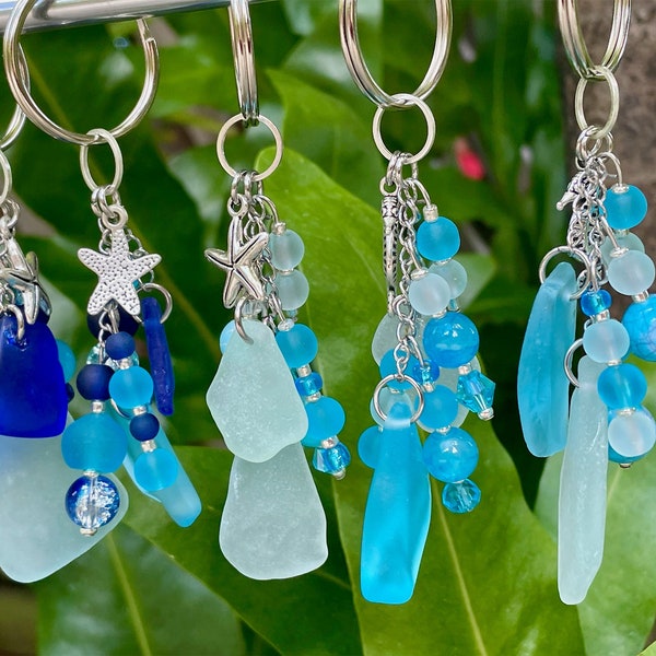 Sea Glass Keychain - Etsy