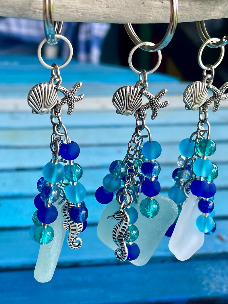 Sea Glass Key-chain, Perfect Bridesmaid or Beach Lovers Gift - Etsy