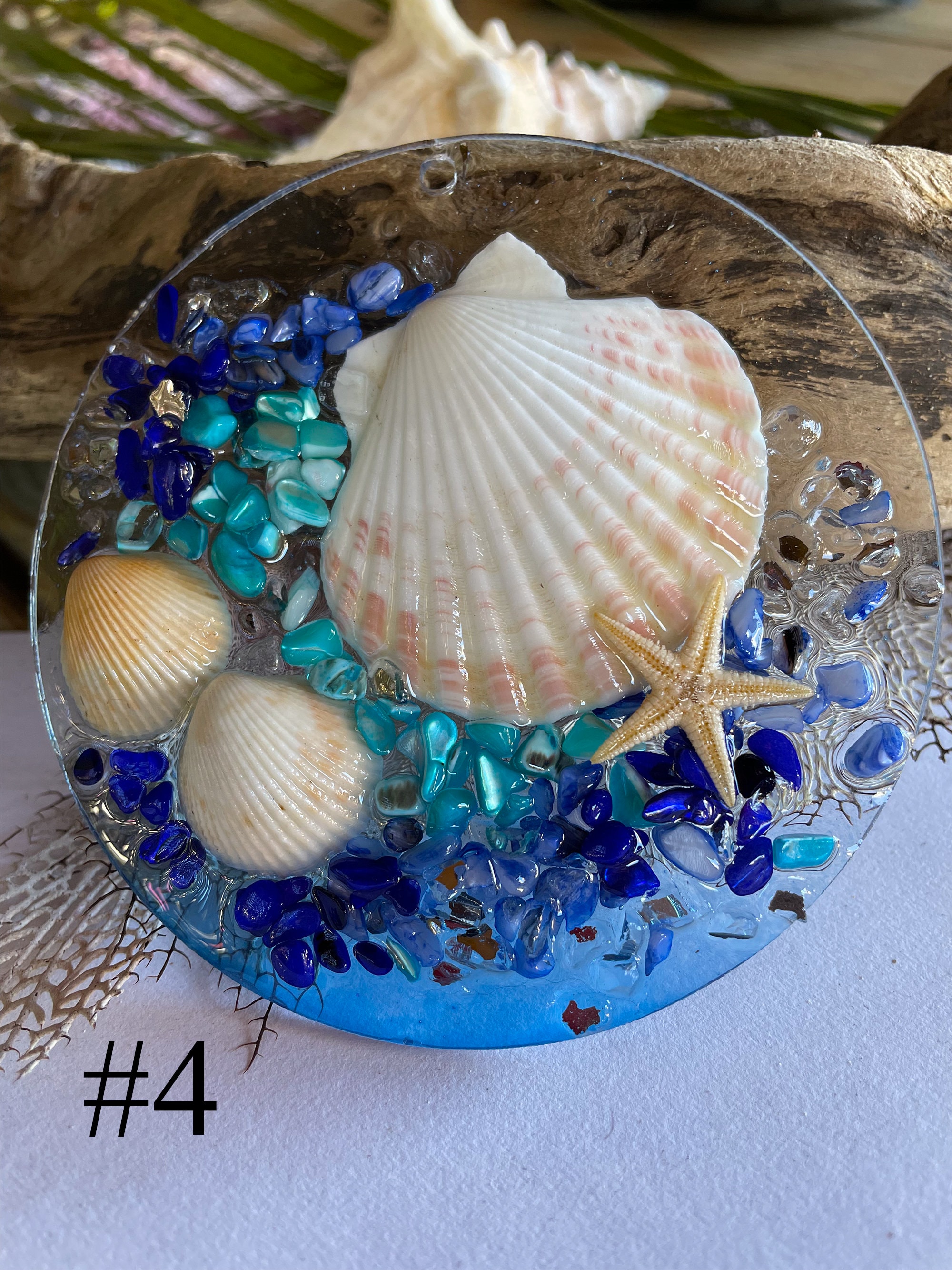 Beach Christmas Tropical Ornament Beach Suncatcher Ocean Ornament Beach ...