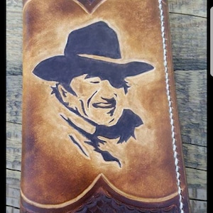 John Wayne Wallet Long Wallet Vertical Wallet Western - Etsy