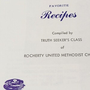 Cookbook 70s 80s Rocherty United Methodist Church Recipes Kansas ...