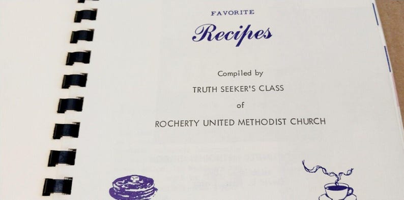 Cookbook 70s 80s Rocherty United Methodist Church Recipes Kansas ...