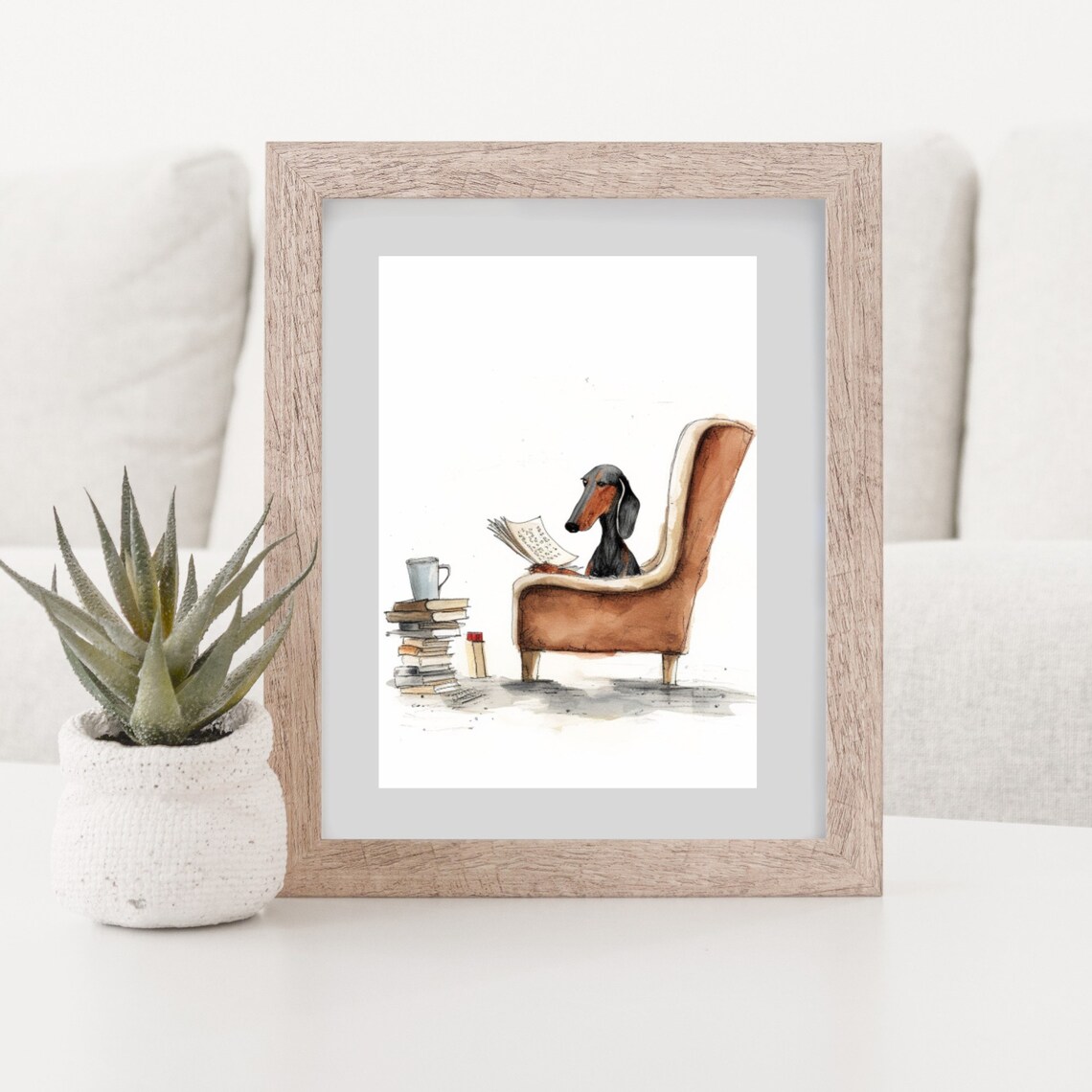 This Gorgeous Dachshund Reading in His Cozy Chair Will Bring a Touch of ...