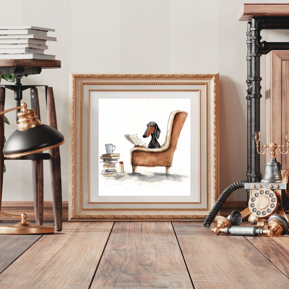 This Gorgeous Dachshund Reading in His Cozy Chair Will Bring a Touch of ...