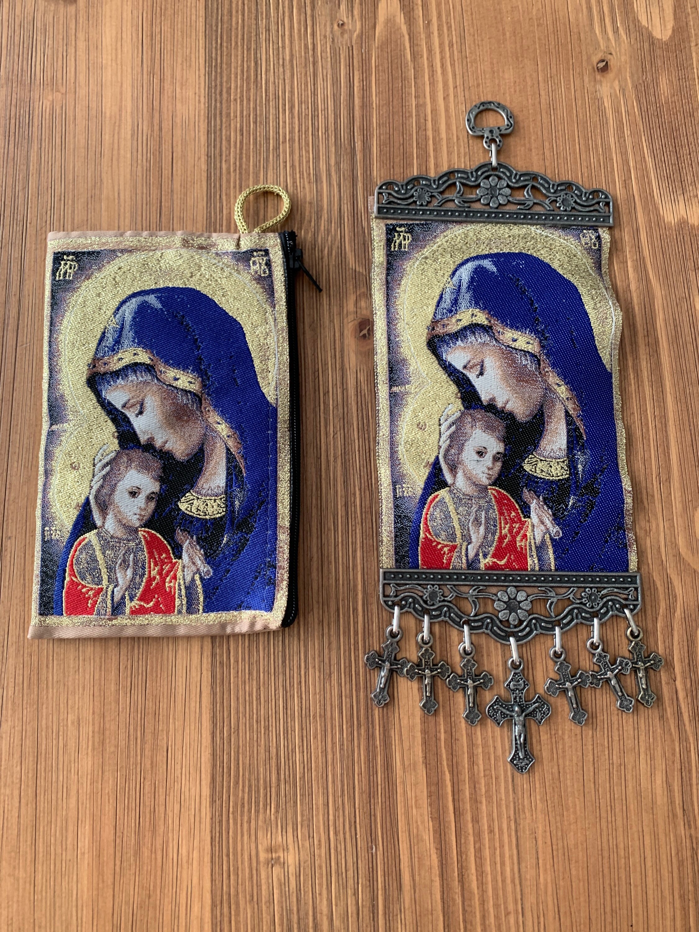 Our Lady Jesus Madonna Child Wall Tapestry Hanging Catholic - Etsy