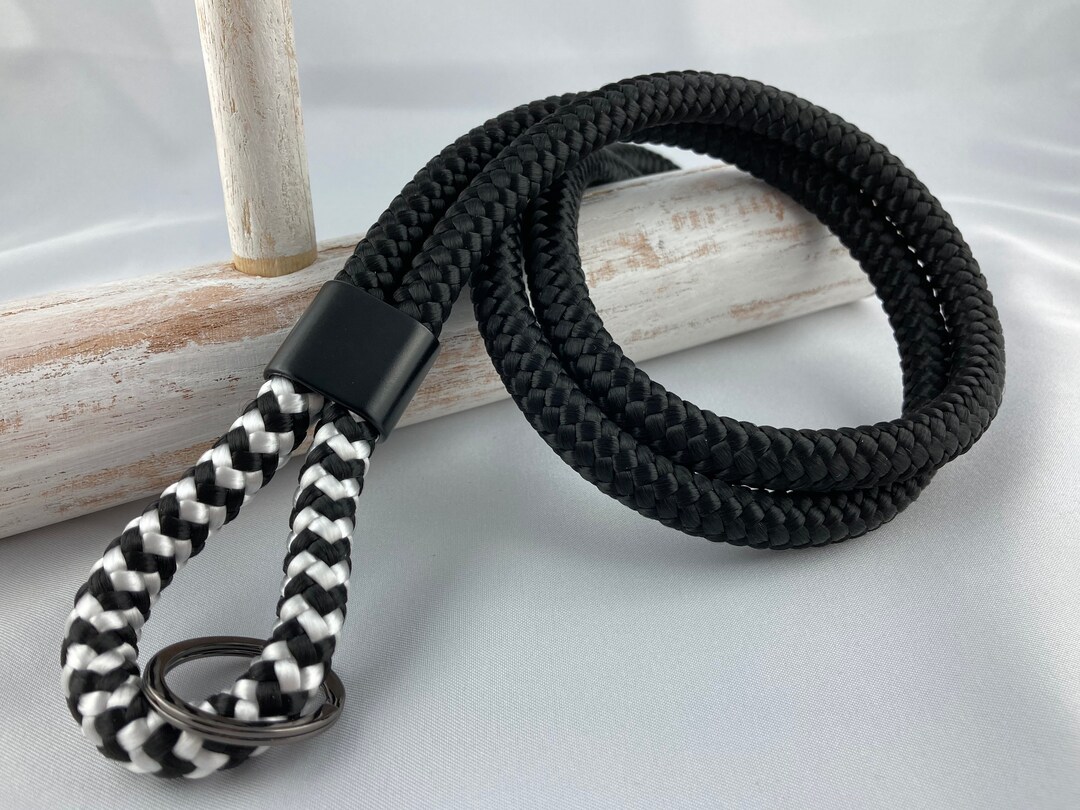 Lanyard Made of Sailing Rope With a Matt Black Intermediate - Etsy