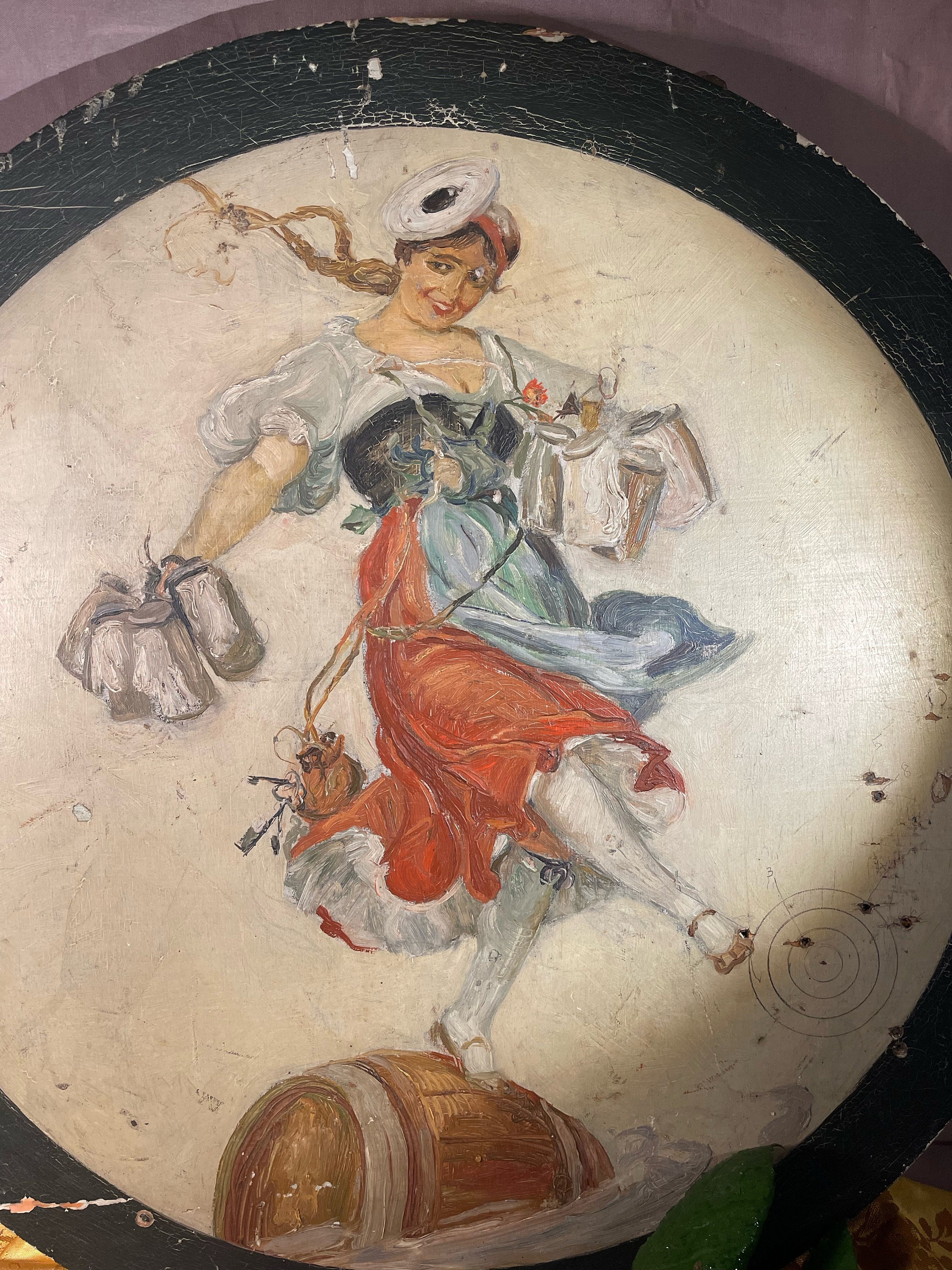 Ancient Rare Advertising Sign Painted in Oil. Ancient Target. - Etsy