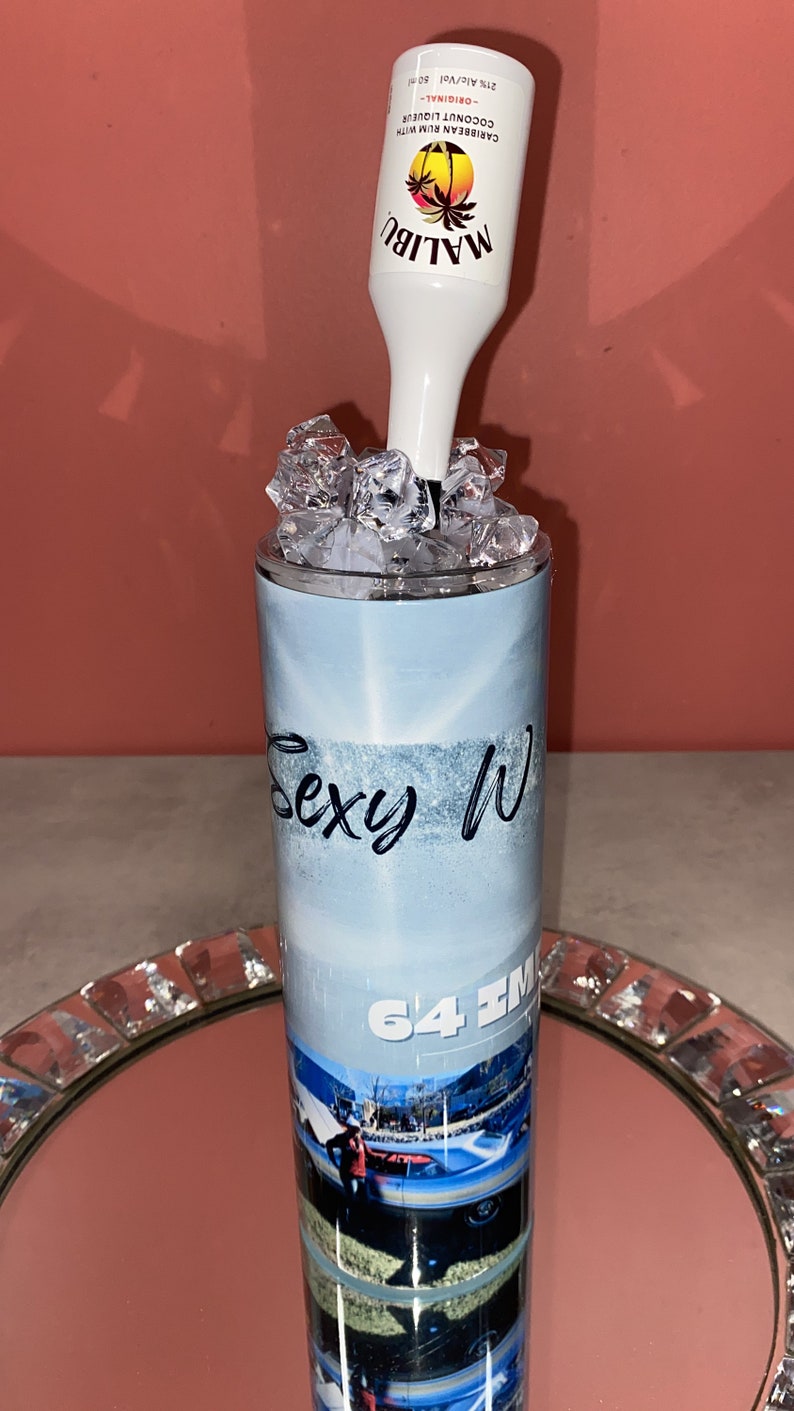 Rum Mini Bottle/ 20oz Tumblers/real Liquid - Etsy