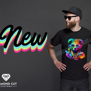 Neon Drip Bear - Etsy