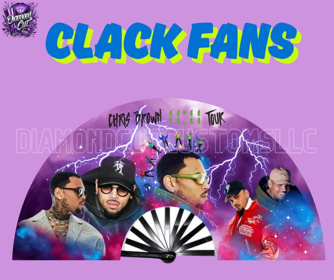 Chris Brown Clack Fan/line Dance Fan/where Them Fans At? - Etsy