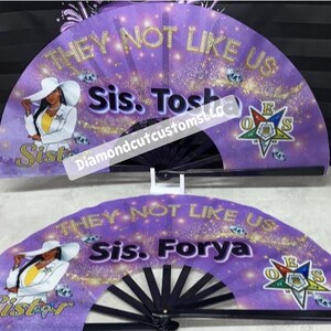 OES/ Order of Eastern Star Clack Fans - Etsy