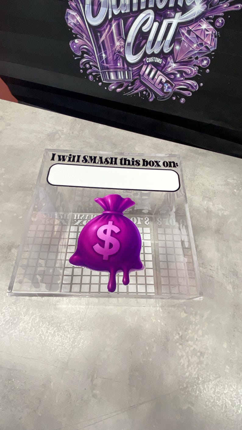 6 Month Savings Smash Box | Smash to Open Money Box | Cash Challenge ...
