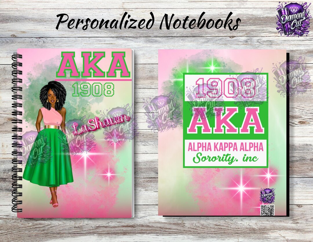 Personalized AKA Sorority Notebook - Etsy