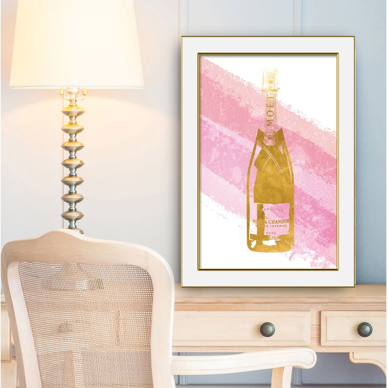 Moet Champagne Bottle Wall Art Digital Download | Etsy