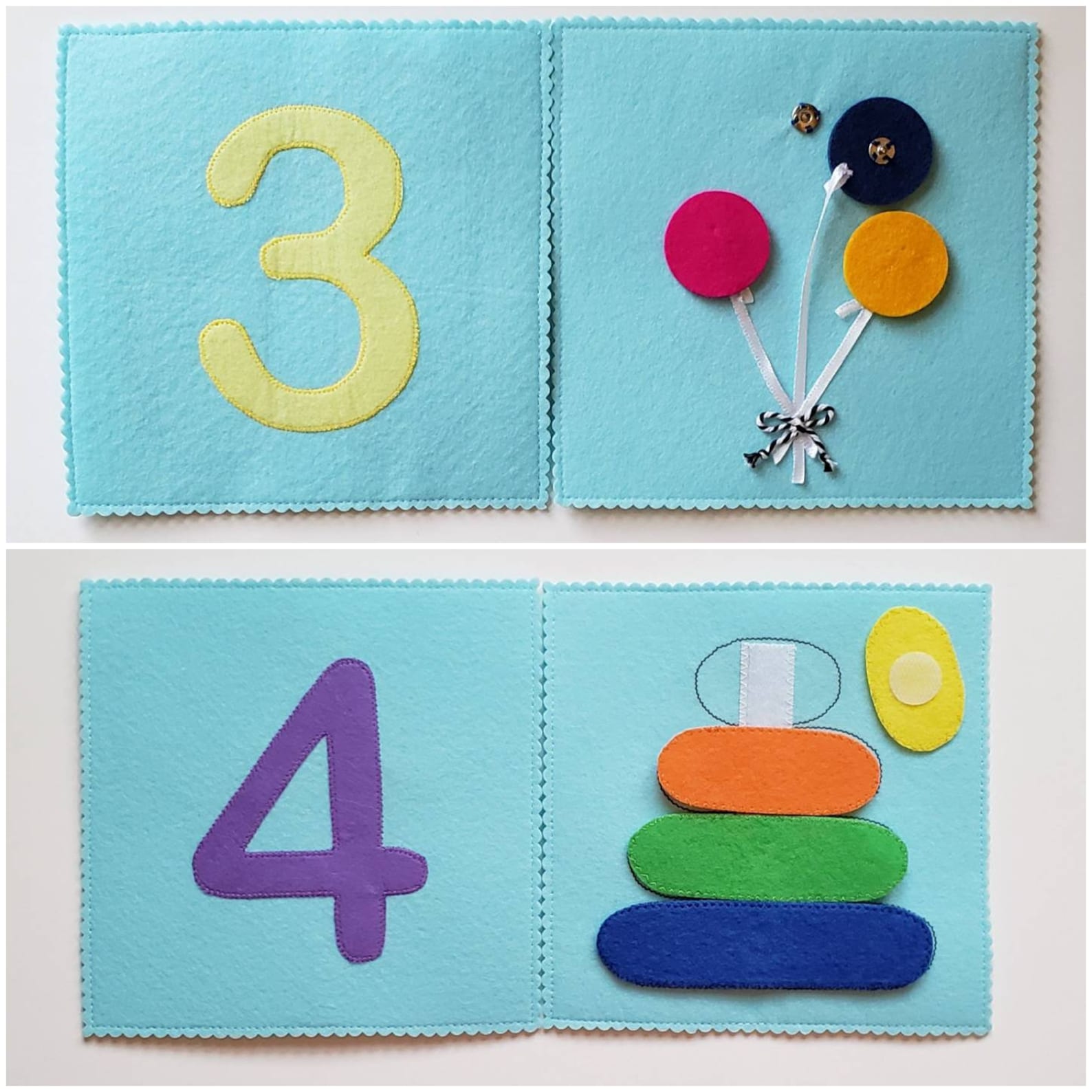 Let's Count Quiet Book counting/activity Book for - Etsy