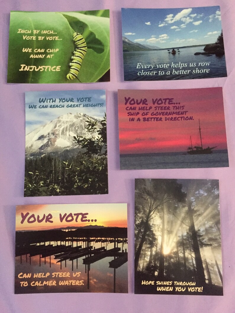 60 Nature Postcards to Voters - 10 Each of 6 Different Designs - Etsy