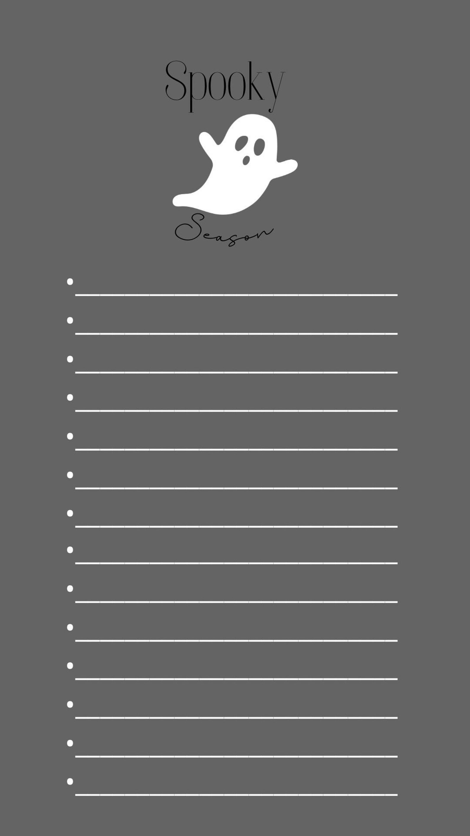 Spooky Season Note Page - Etsy