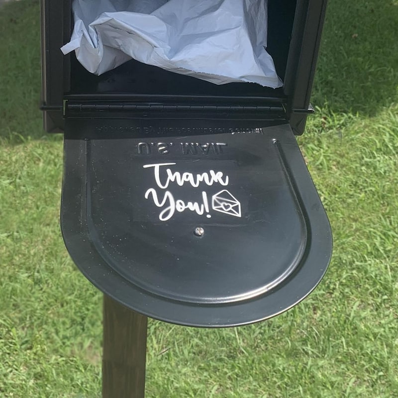 Thank You Mailbox Decal - Etsy