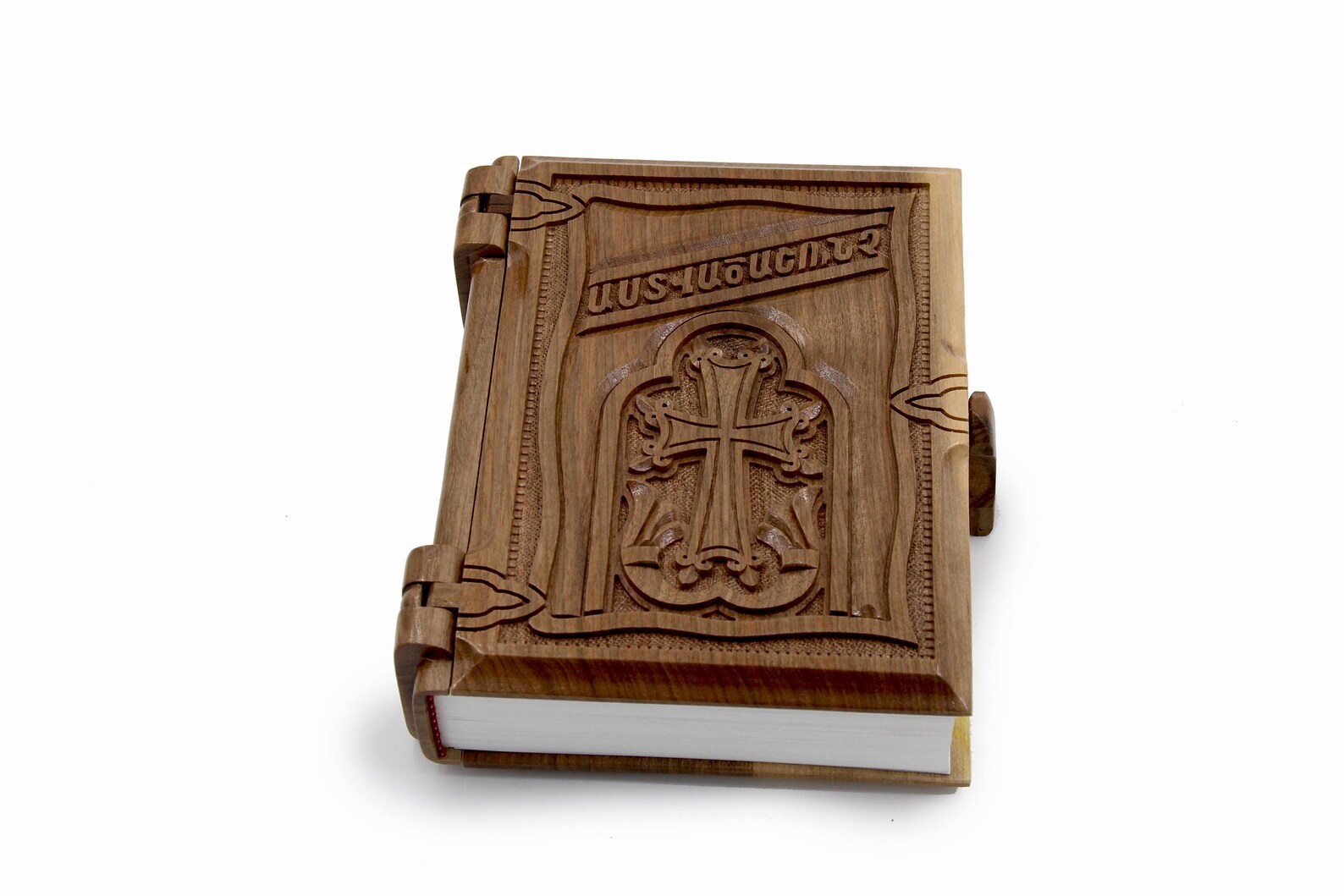 Holy Bible Wood Cover English Holy Bible Handmade Walnut - Etsy