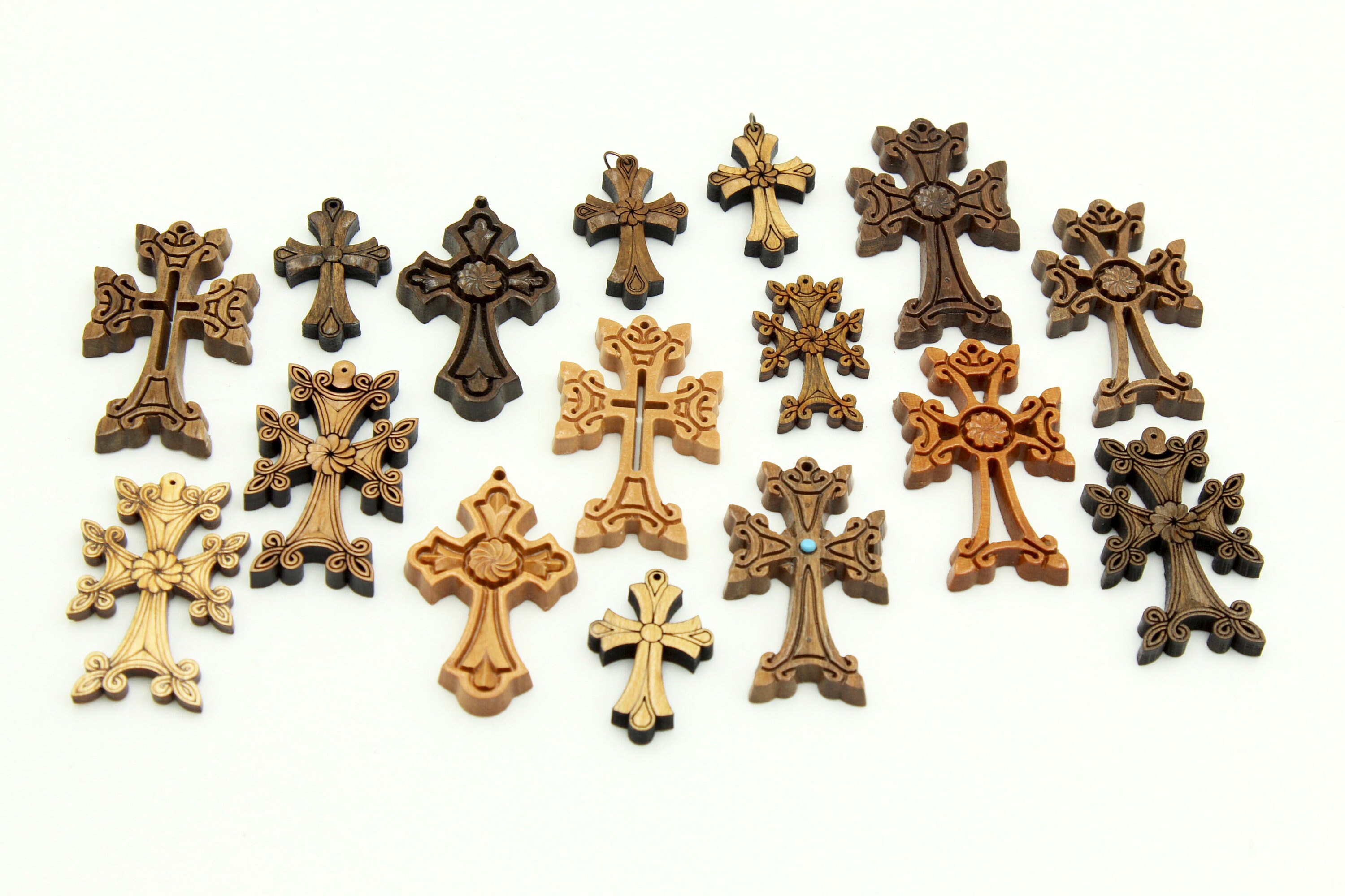 Hand Carved Cross Pendant Neck Cross Made of Wood Wooden | Etsy