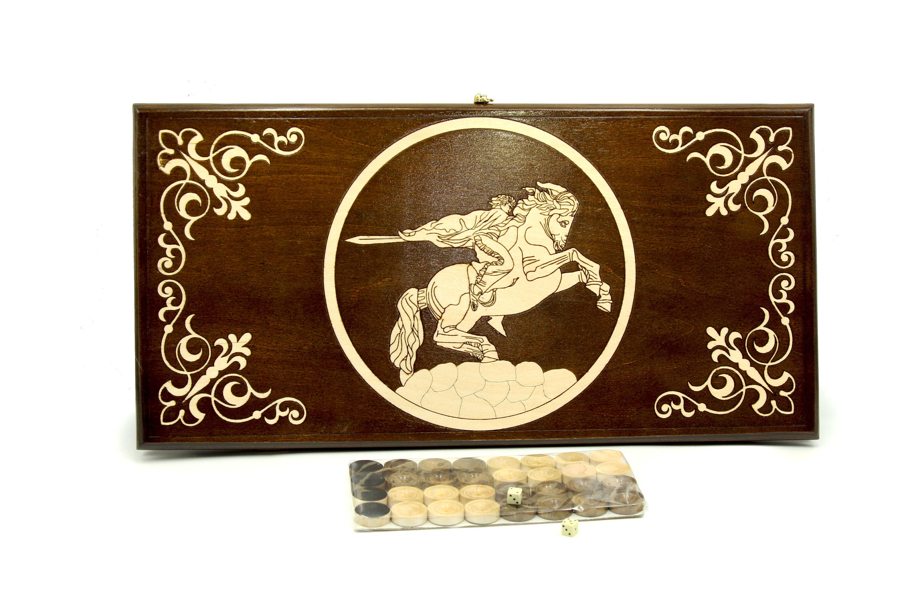 Wooden BACKGAMMON SET Armenian NardiPersonalized Board Game | Etsy