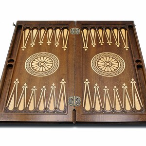 Big Wooden Backgammon Set - Luxury Board Handmade Backgammon Board ...