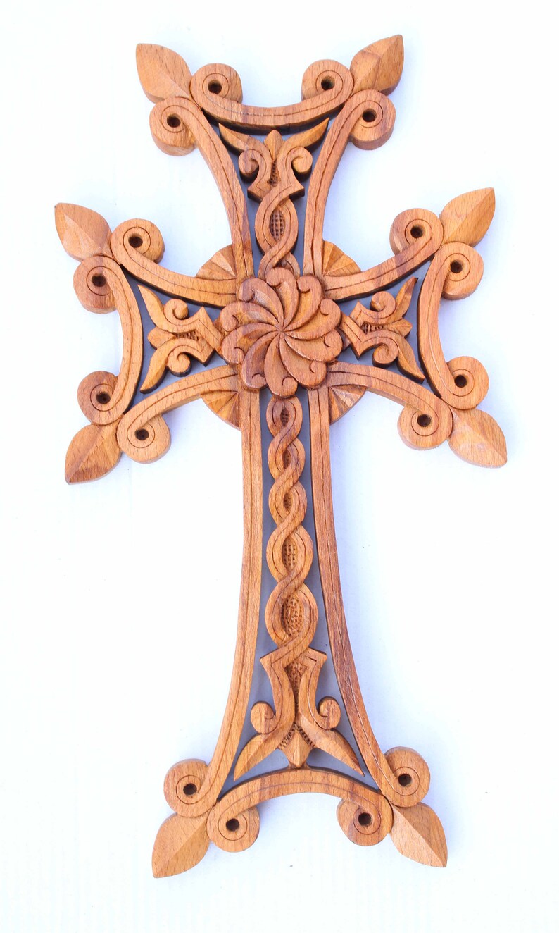Handmade Wooden Cross Wall Decor Handmade Walnut Beech Wood - Etsy