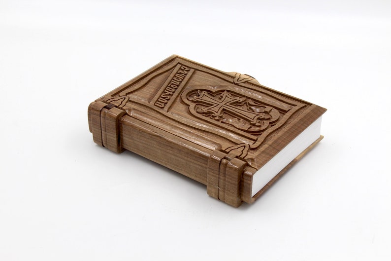 Holy Bible Wood Cover English Holy Bible Handmade Walnut - Etsy