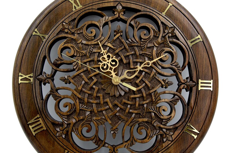 Armenian Handmade Wood Carving Decor Clock for Wall Handwork Decor Art ...
