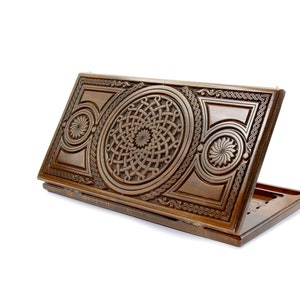 Wooden BACKGAMMON Set, Big BOARD GAME, Armenian Wood Nardi, Nardy, Size ...