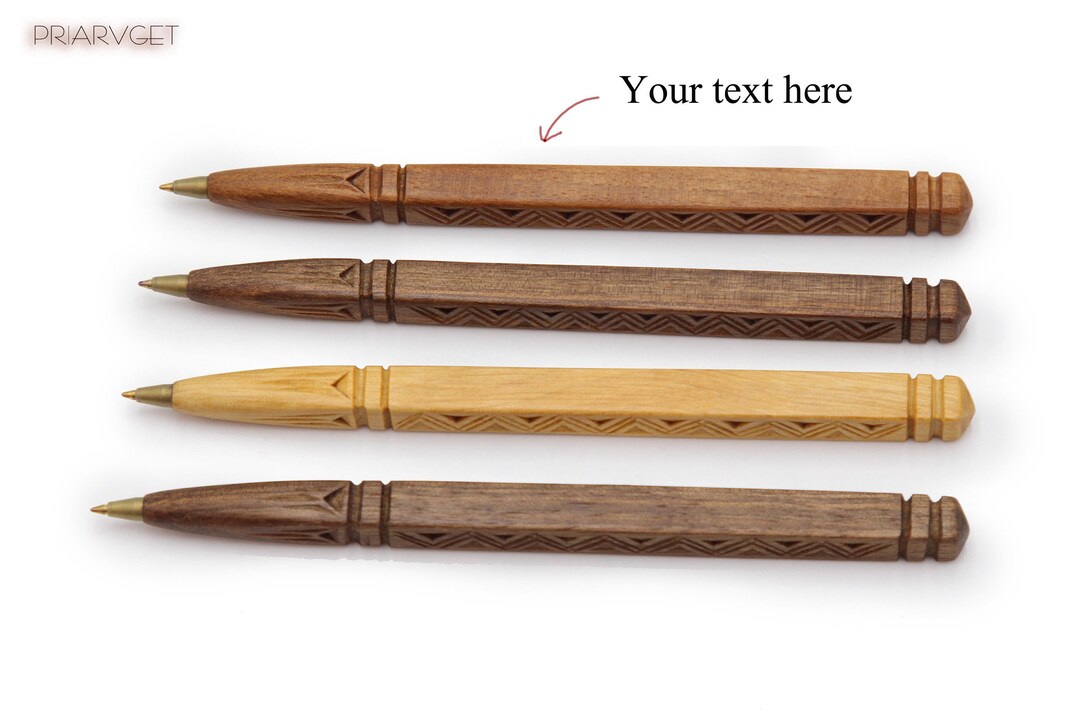 Personalized Engraved Wood Ballpoint Pen, Custom Wooden Pens, Gift ...