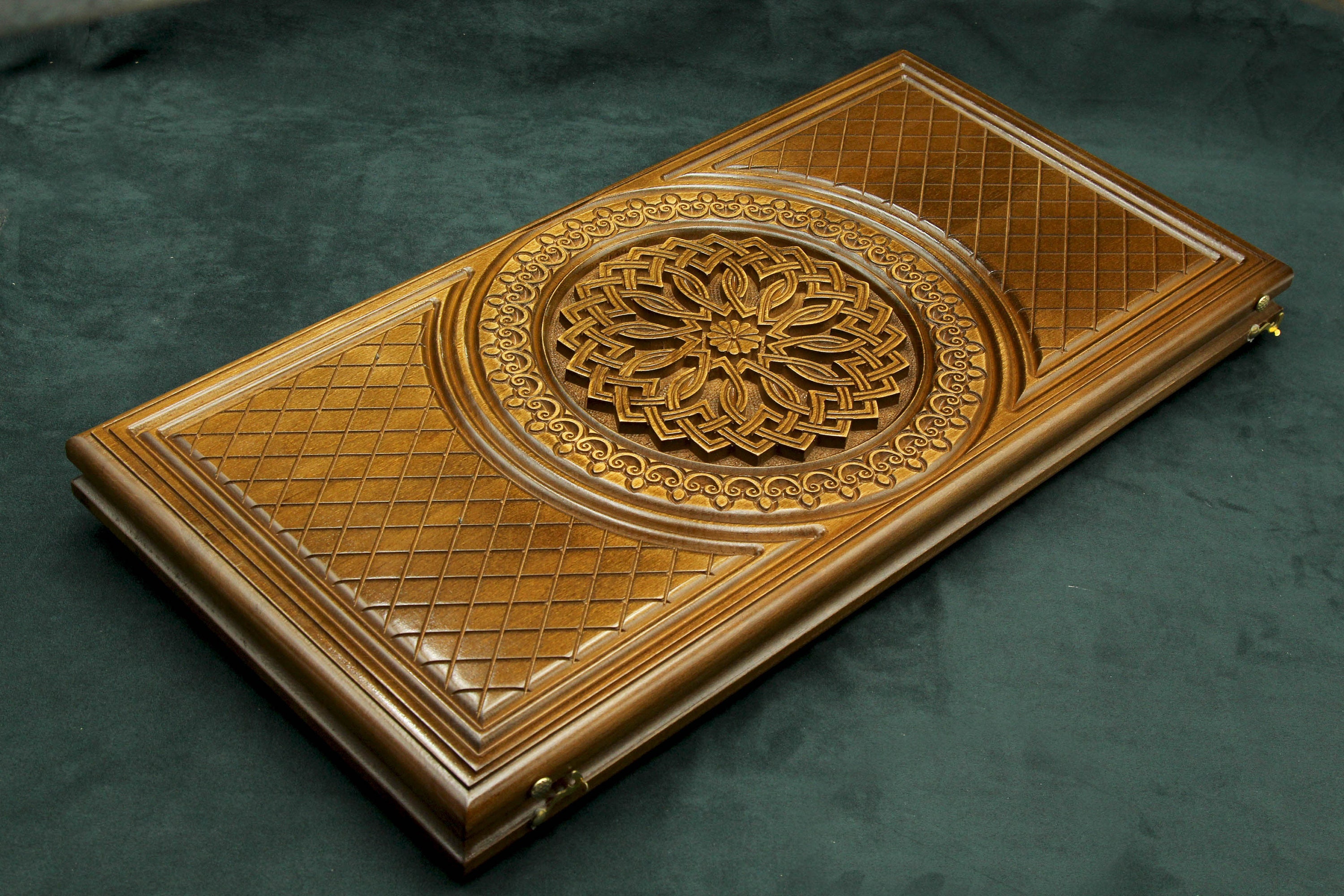 Backgammon set Wooden backgammon board Armenian carved | Etsy