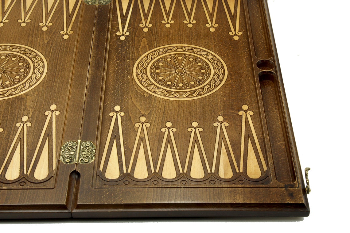 Wooden BACKGAMMON SET Personalized Board Game Armenian Nardi | Etsy