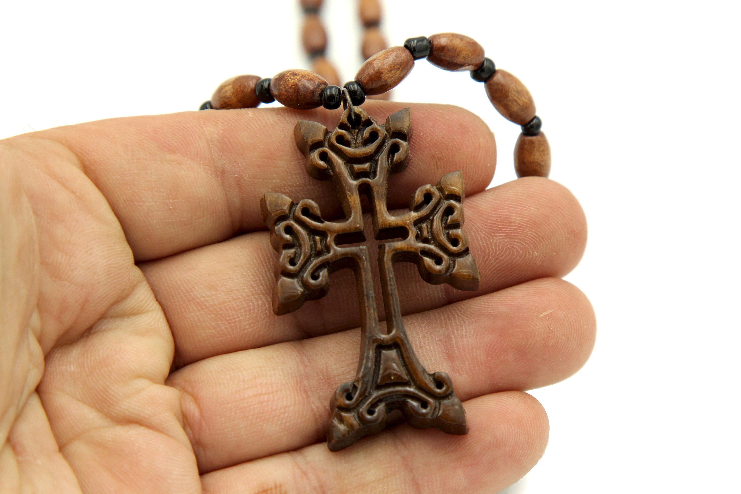 Neck Cross Made of Wood Wooden Cross Pendant Carved Wooden | Etsy