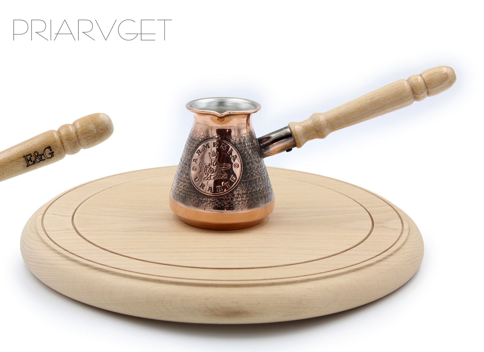 Jezve Armenian 2-3 Cups 8oz PERSONALISED Copper Turka Turkish Coffee ...