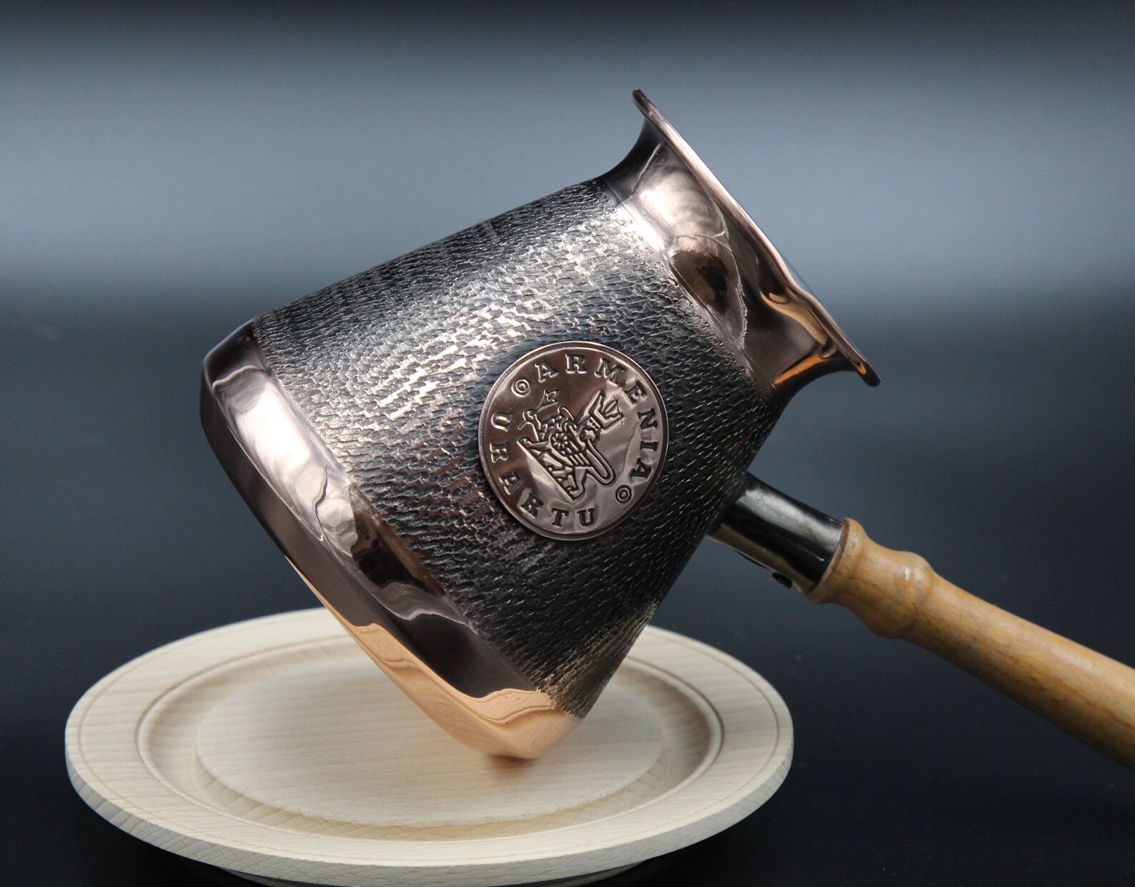 6 Cups 19 Oz Copper Turka Coffee Pot Maker Cezve Ibrik Armenia Jezve ...