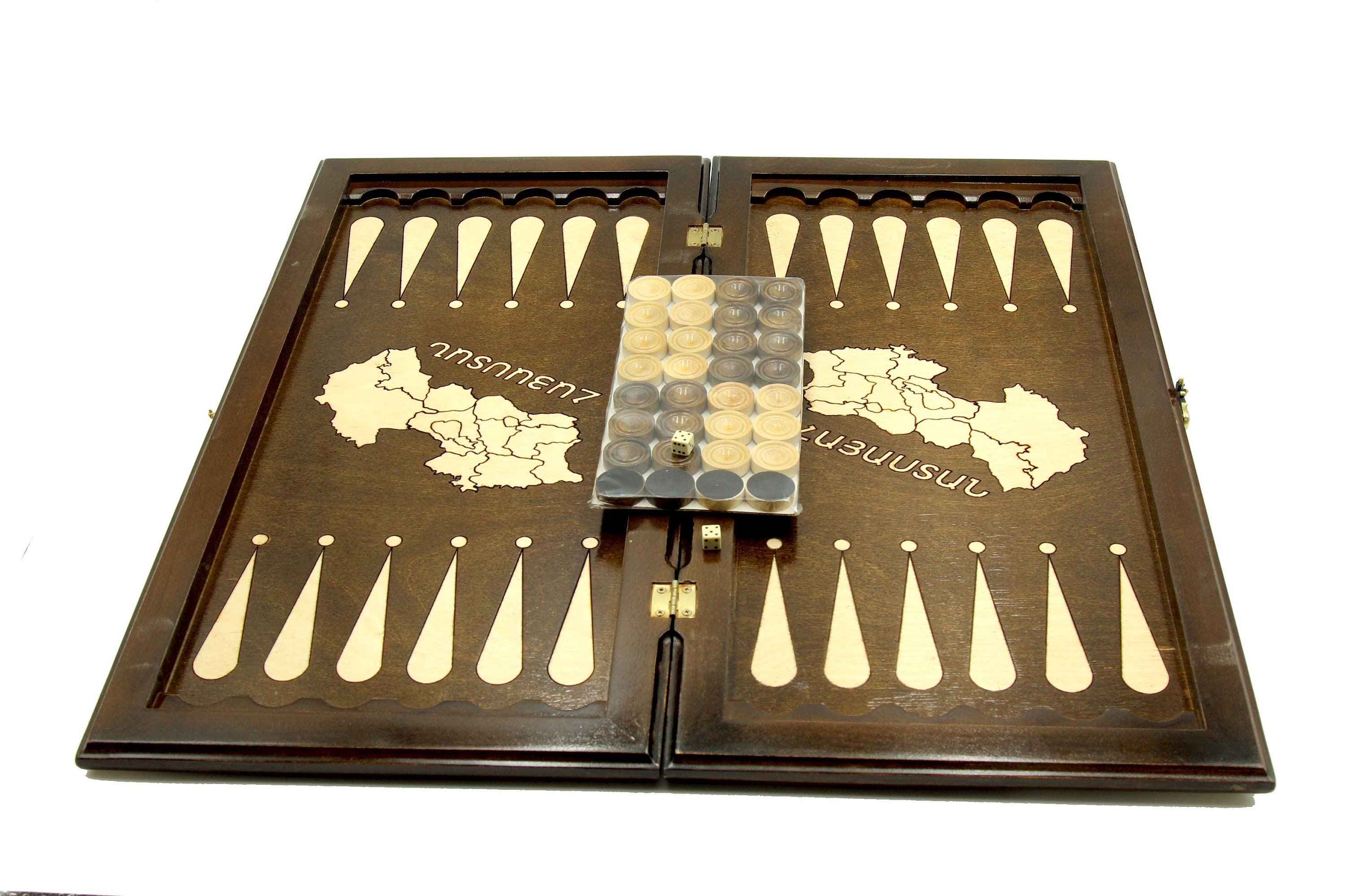 Wooden BACKGAMMON SET Armenian NardiPersonalized Board Game | Etsy