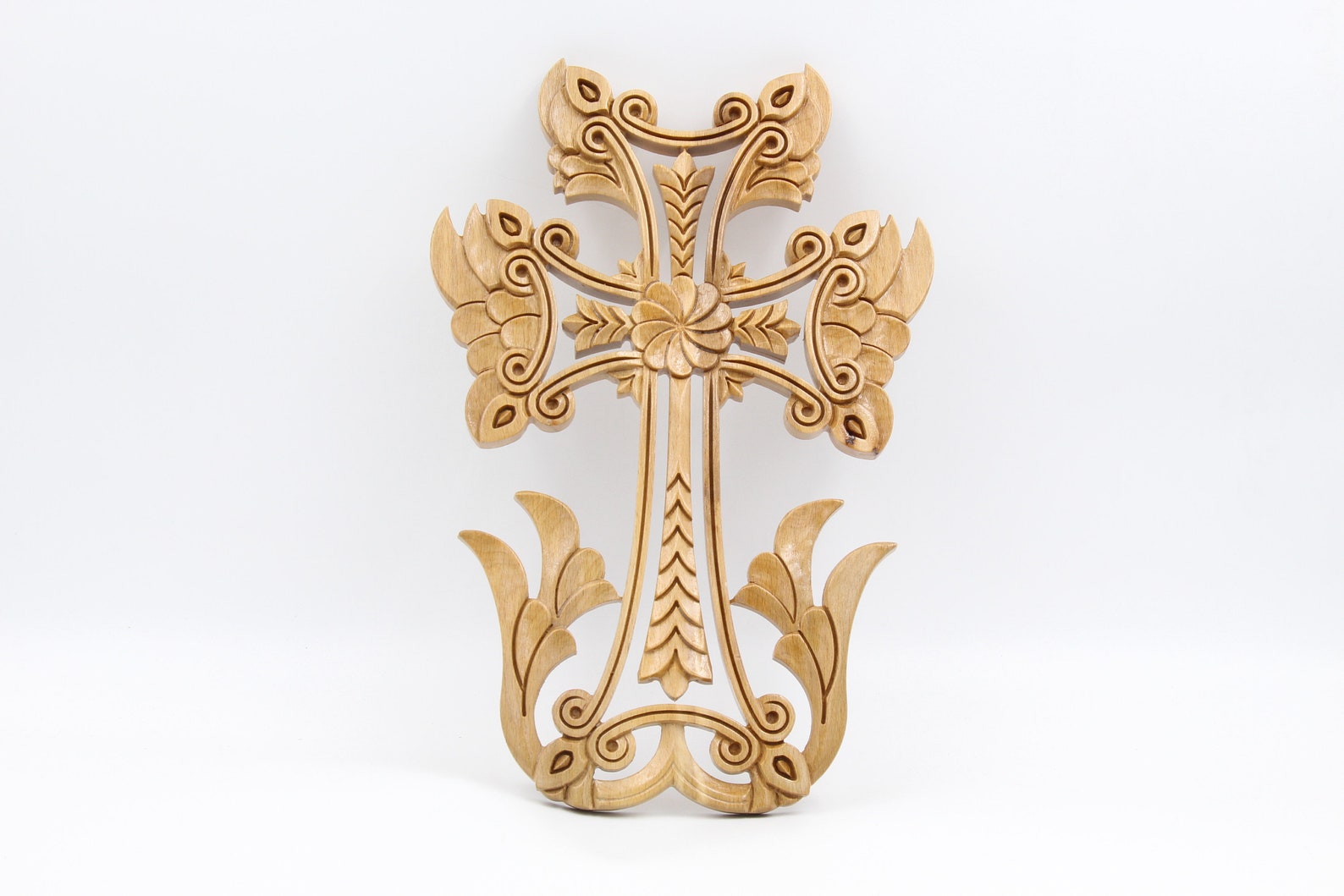 Cross Wooden Wall Decor 10 Inches Hand Made Walnut Wood ARMENIA ...