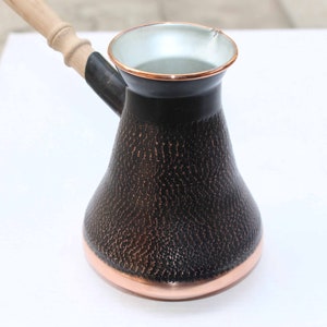 Jezve 6-7 Cups 18 Oz Copper Turka Turkish Coffee Pot Maker Cezve Ibrik ...