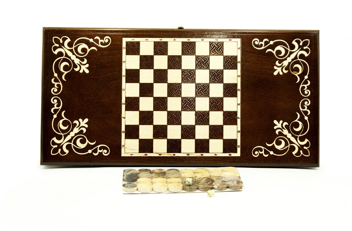 Wooden BACKGAMMON SET Armenian Nardipersonalized Board Game | Etsy