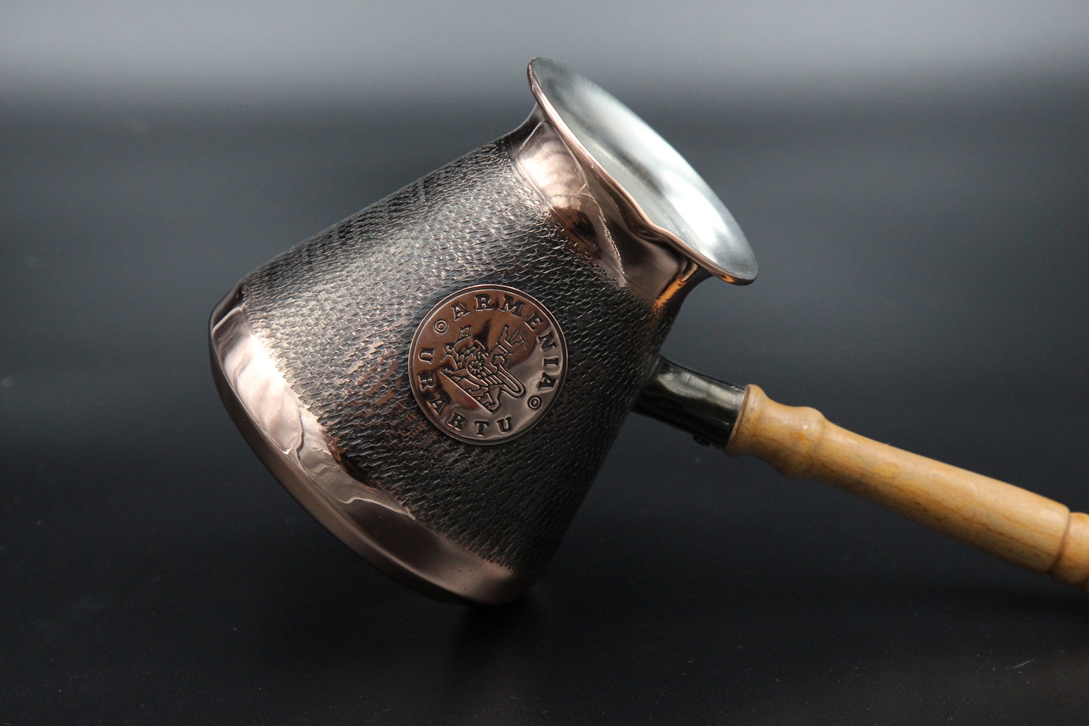 6 Cups 19 Oz Copper Turka Coffee Pot Maker Cezve Ibrik Armenia Jezve ...